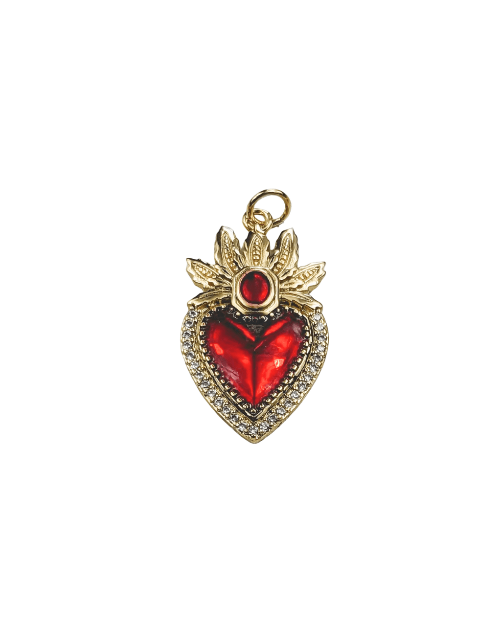 Red Sacred Heart Charm