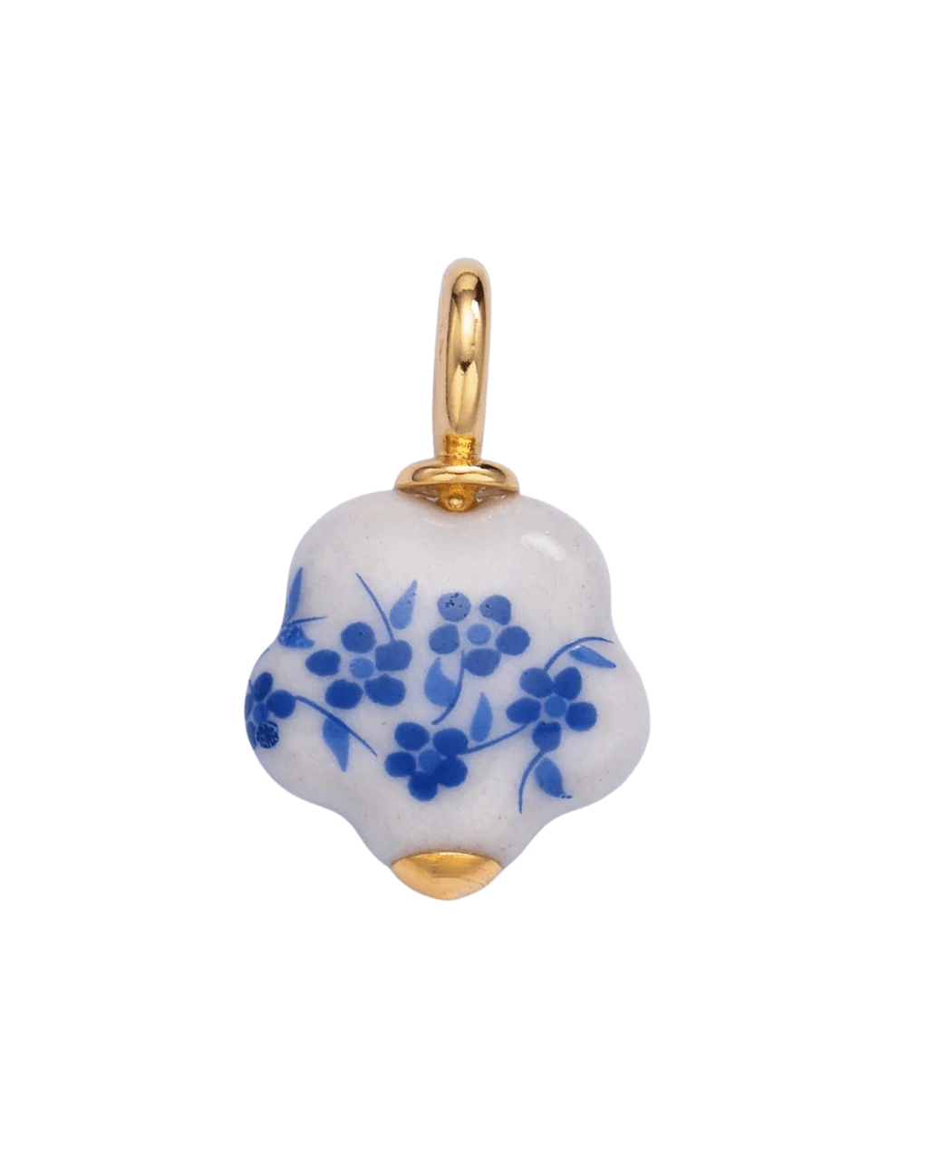Violet Flower Ceramic Charm